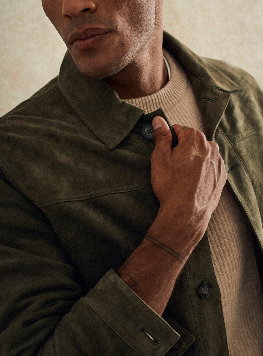 Simon Khaki Leather Jacket – Balibaris EU